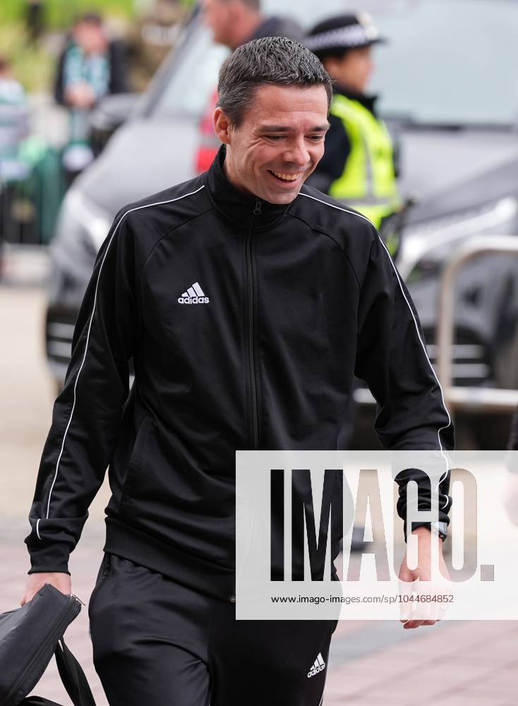 Referee Kevin Clancy drives at Celtic Park. Celtic v Heart of ...