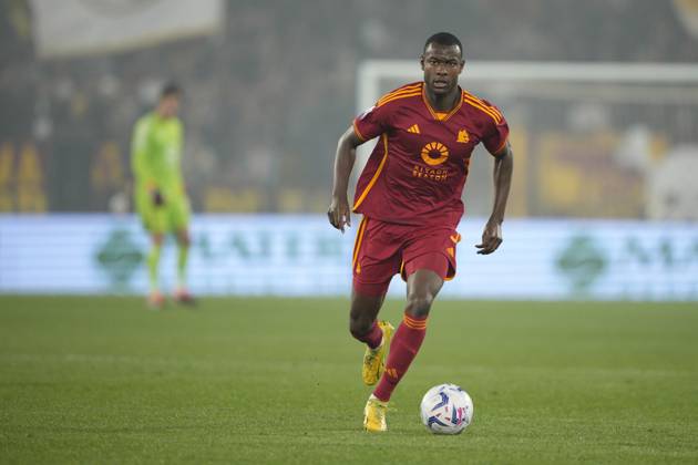 AS Roma V Juventus FC - Serie A Evan Ndicka of A.S. Roma is competing ...