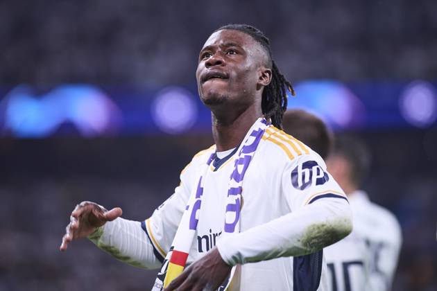 MADRID, SPAIN - MAY 04: Eduardo Camavinga of Real Madrid seen in action ...