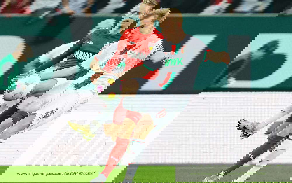 Tim Breithaupt FC Augsburg 18 vs Chris Fuehrich VfB Stuttgart 27 GER ...