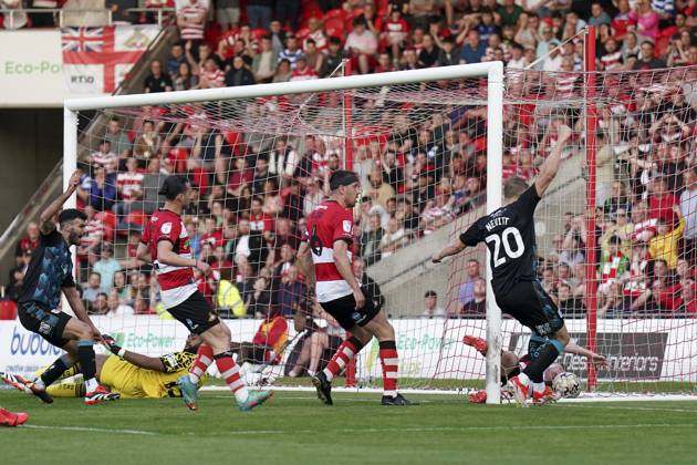 Doncaster Rovers FC v Crewe Alexandra FC Crewe Alexandra defender ...