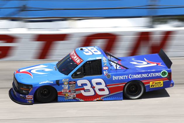 DARLINGTON, SC - MAY 10: Layne Riggs looks on during practice for the ...
