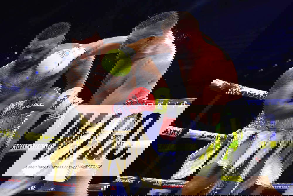 BOXING KAMBOSOS LOMACHENKO, Joe Goodall (right) of Australia and Faiga ...