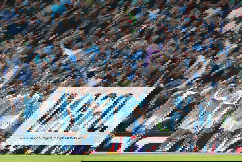 London, May 11th 2024: Manchester City 3rd goal celebrations during the ...
