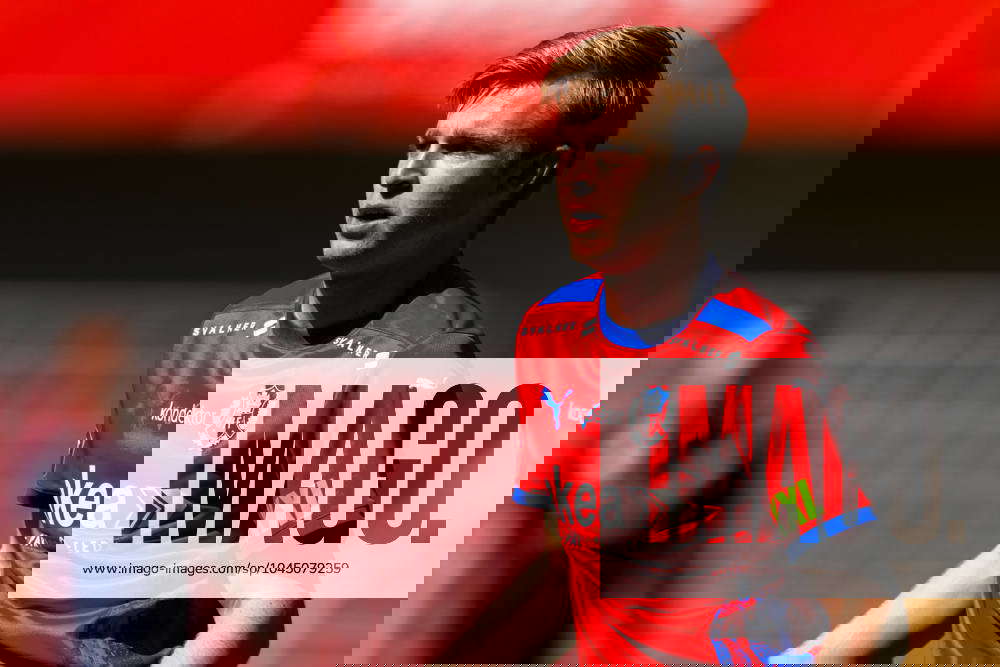 240512 Helsingborgs William Westerlund dips during the Superettan ...