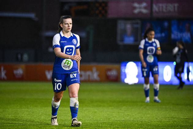 Kaa Gent Ladies s Karlijn Helsen pictured in action during a soccer ...