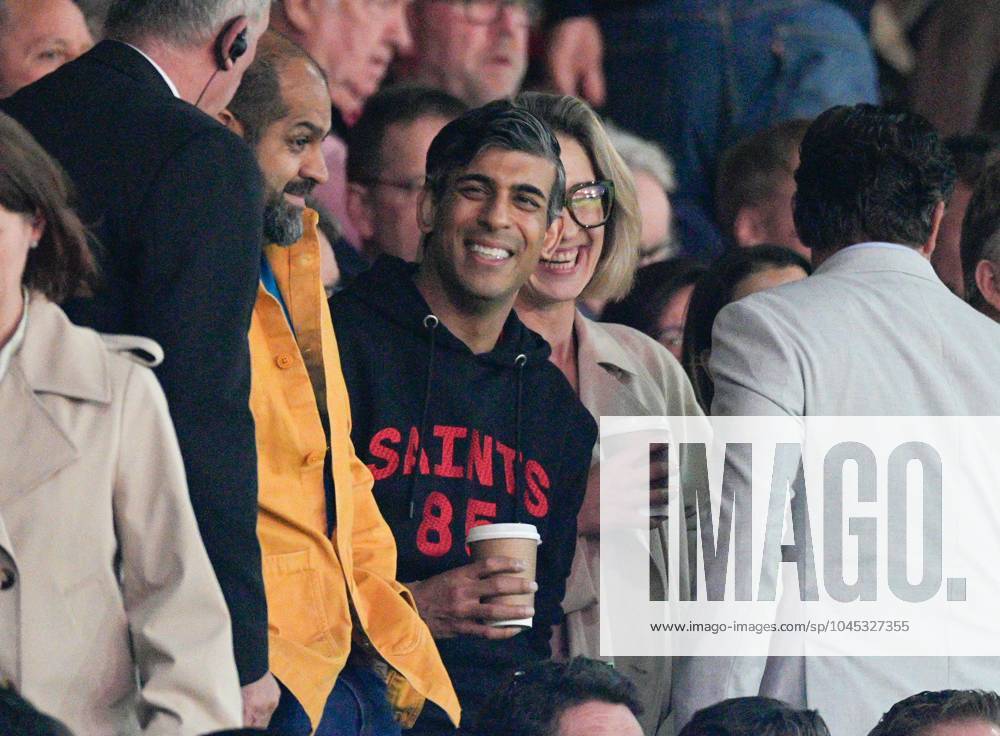 Happy Southampton Fan Prime Minister Rishi Sunak watches from Directors ...