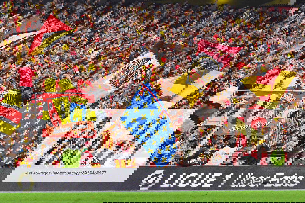 Fans of Lens during during the Ligue 1 match between RC Lens and ...