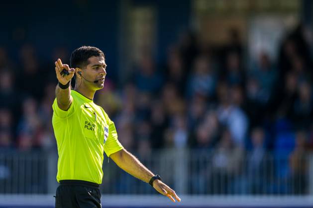 Mohammad Usman Aslam, referee, during the Eliteserien match between ...