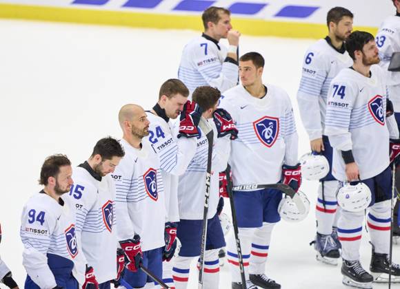 Team France sad after the preliminary round match GERMANY - FRANCE 6-3 ...