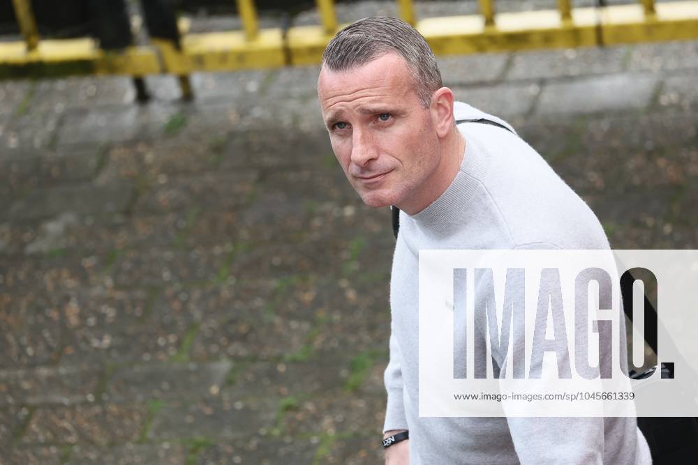 Club s head coach Nicky Hayen arrives for a soccer match between Club ...