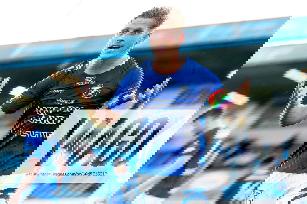 240527 Trelleborgs Tobias Karlsson dips during the Superettan football ...