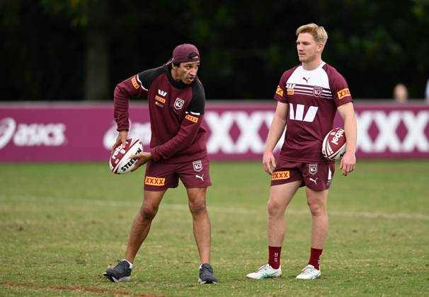 QLD MAROONS TRAINING SESSION, Maroons assistant coach Johnathan ...