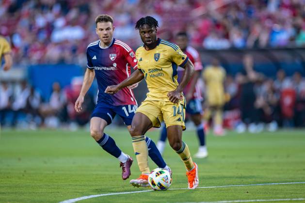 FRISCO, TX - MAY 25: Real Salt Lake midfielder Emeka Enelii and FC ...