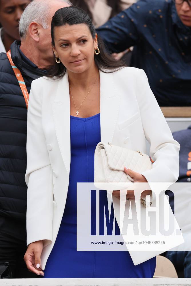 David Goffin s wife Stephanie Tuccitto pictured during a tennis match ...