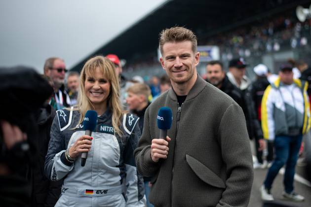 Nico Huelkenberg Haas F1 Team Formula 1 racing driver , Eve Scheer RTL ...