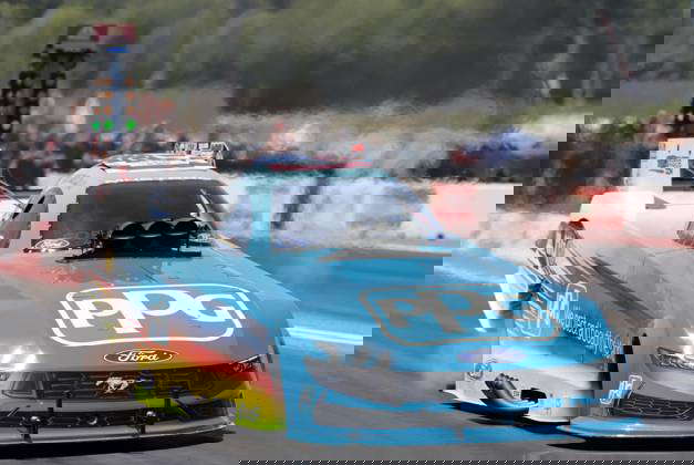 EPPING, NH - JUNE 01: Robert Tasca III, of Hope, RI, driving a Ford 500 ...