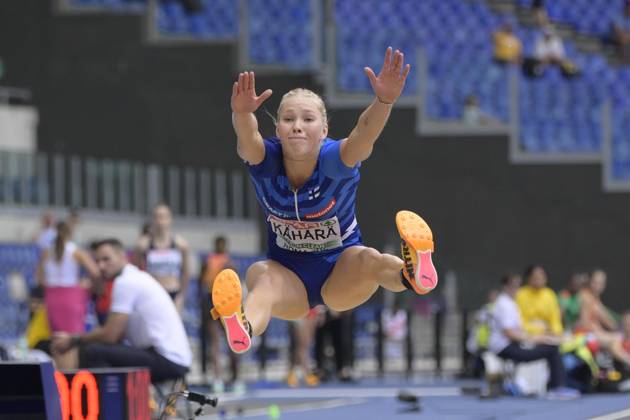Finlands Jessica Kahara competes Long Jump Women during the 26th ...