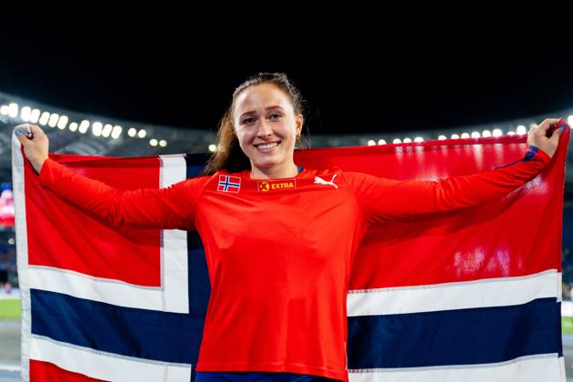 Marie Therese Obst of Norway after competing in women s javelin throw ...