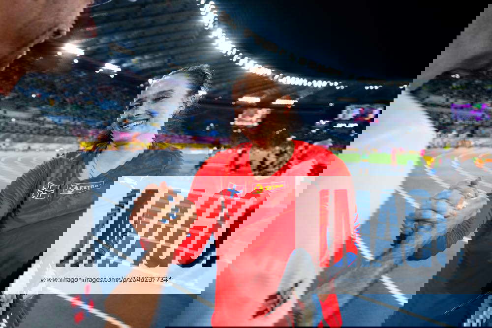 240611 Marie Therese Obst of Norway after competing in women s javelin throw final during day 5 of