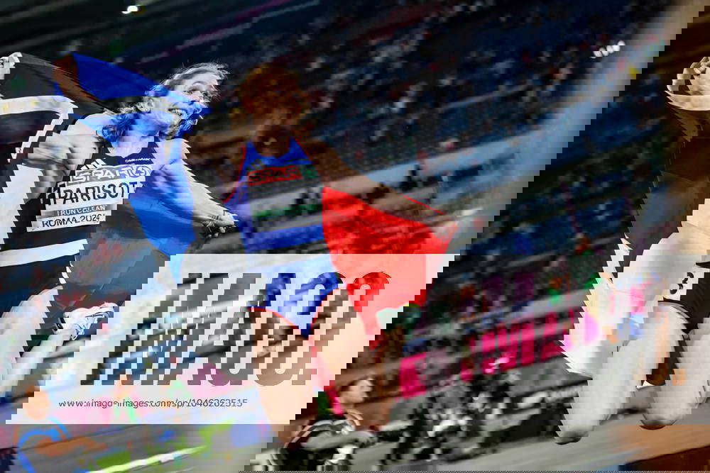 363 Bronze medallist France s athlete Helene Parisot celebrates after ...