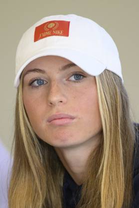 Finalistka juniorskeho turnaje Roland Garros Laura Samson na tiskove ...