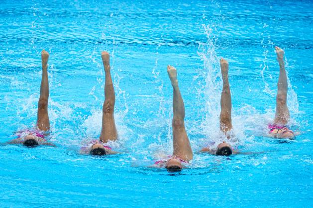 Team of Greece, Team of Germany, Team of Italy competes in the ...