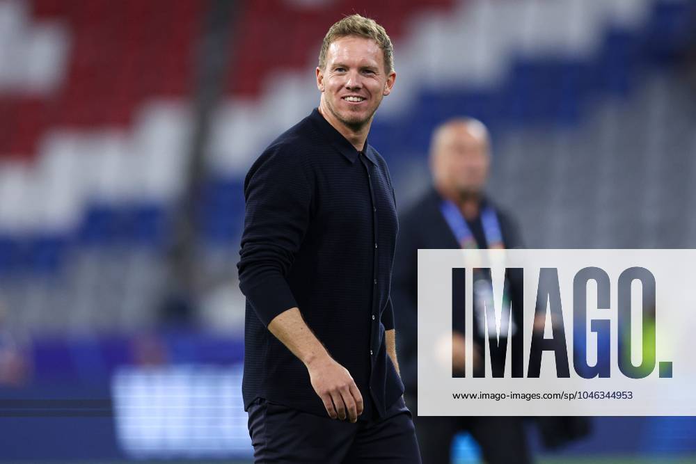 Germany manager Julian Nagelsmann applauds fans at full-time Germany v ...
