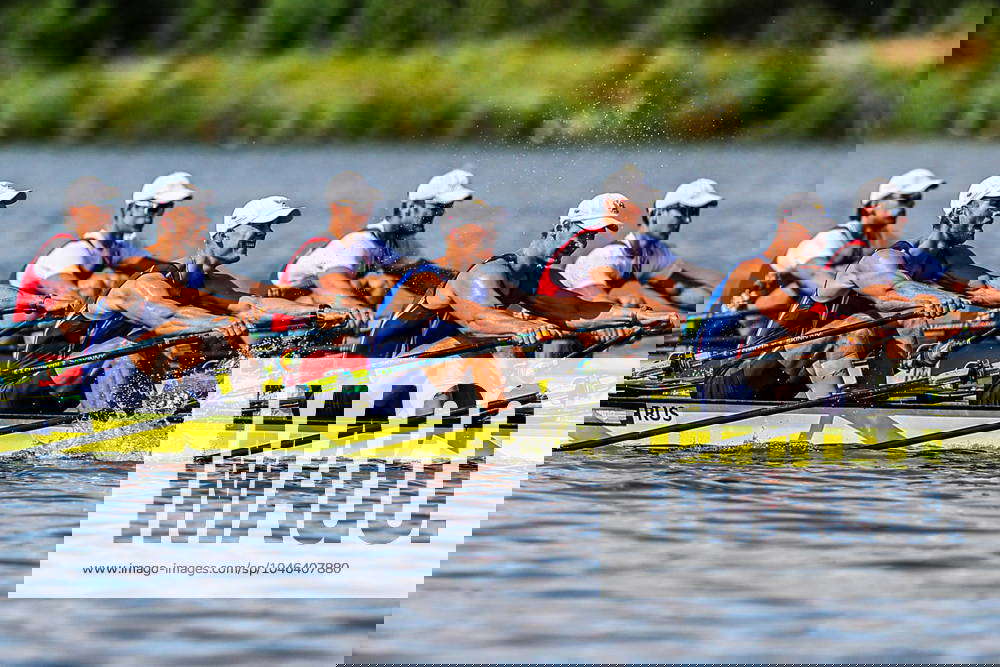 RUSSIA, KAZAN - JUNE 16, 2024: Team Russia competes in the men s rowing ...