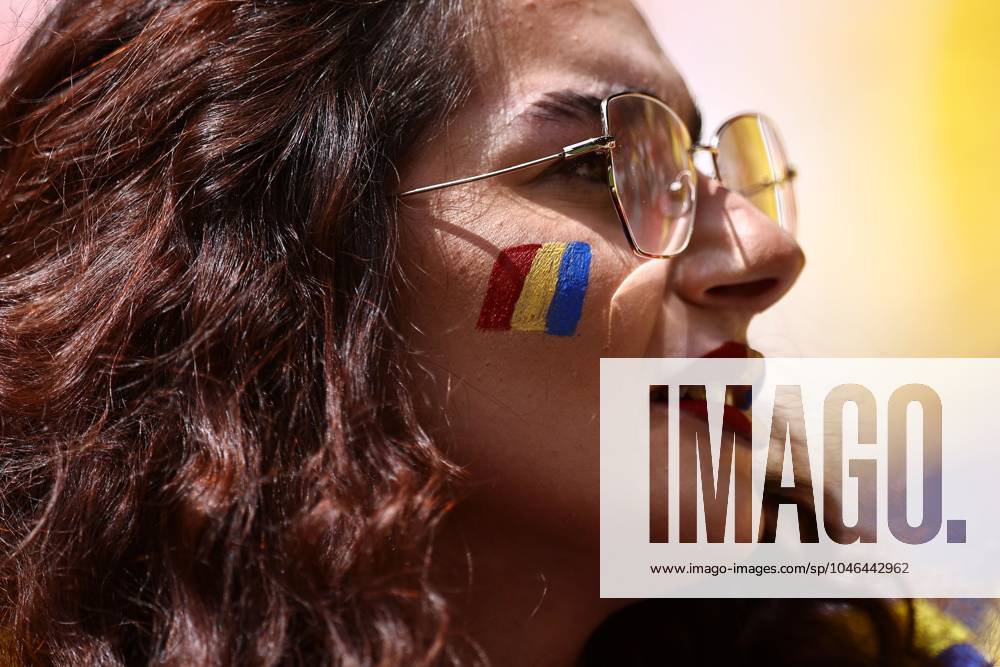 Romania fans ahead of kickoff Romania v Ukraine, UEFA European ...