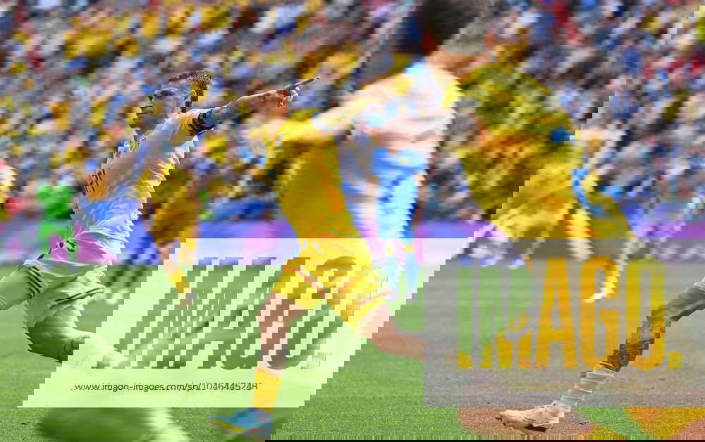 Goal celebration Nicolae STANCIU ROM after goal to 1 0, cheering,joy ...