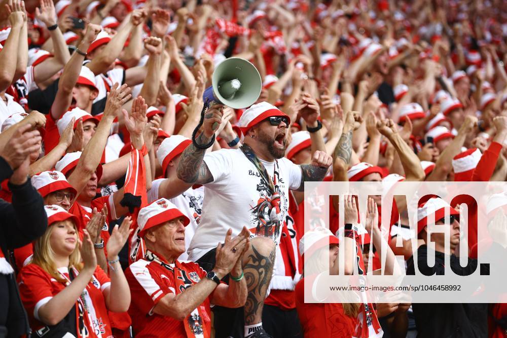 Austria fans in the stands Austria v France, UEFA European Championship ...