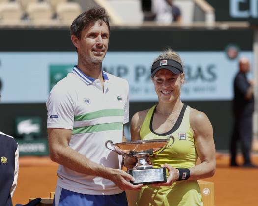 Laura Siegemund GER , Edouard Roger Vasselin FRA , Mixed Doubles, Award Ceremony, Presentation