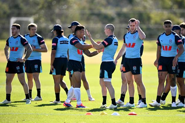 SOO BLUES TRAINING, Brian ToÕo and Dylan Edwards during a NSW Blues ...