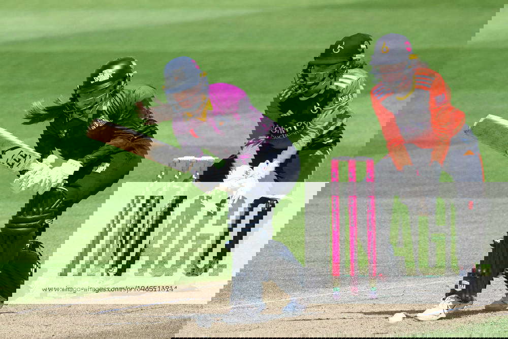 Georgia Davis in action with the bat in the closing overs of the ...