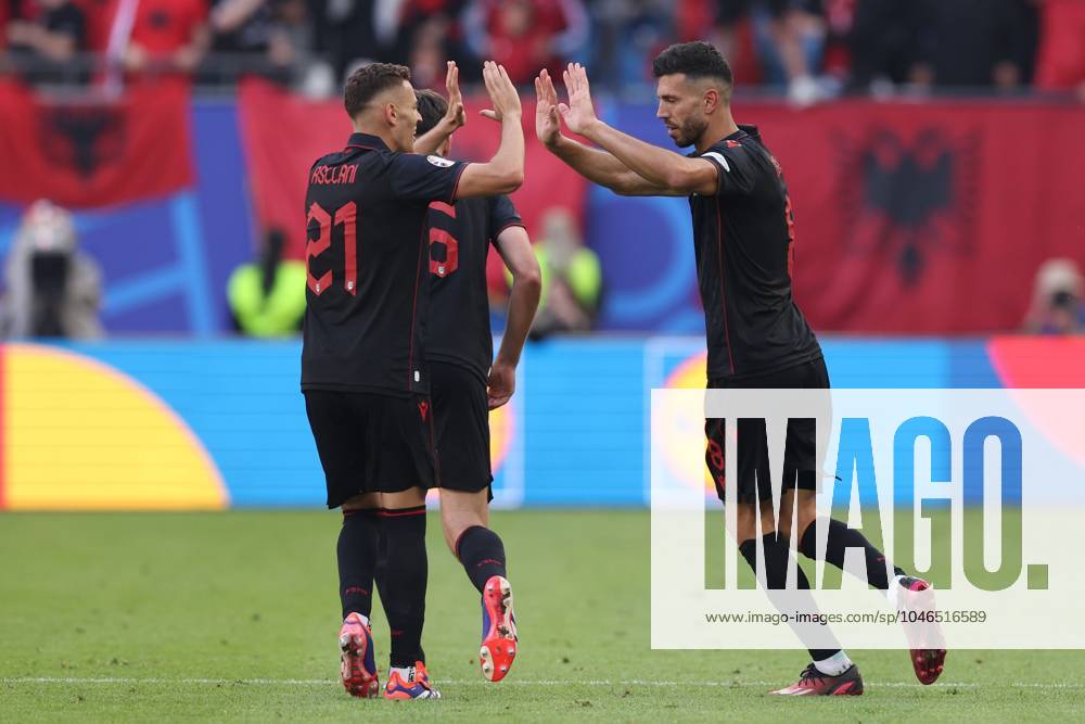 Klaus Gjasula of Albania scores the second Albania goal Croatia v Albania, UEFA European