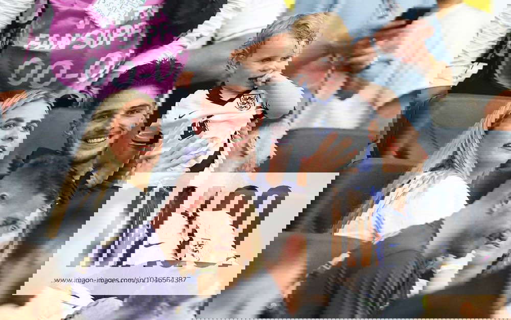 Declan Rice of England and their partner Lauren Fryer Denmark v England ...