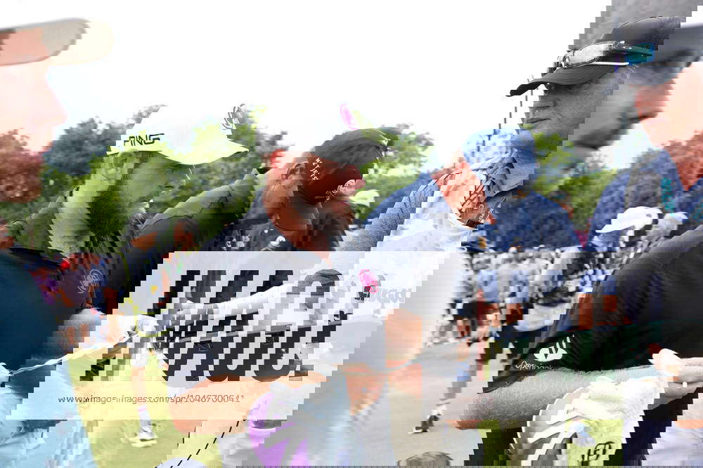 COLLEGE GROVE, TN - JUNE 23: Tyrrell Hatton signs his scorecard after ...