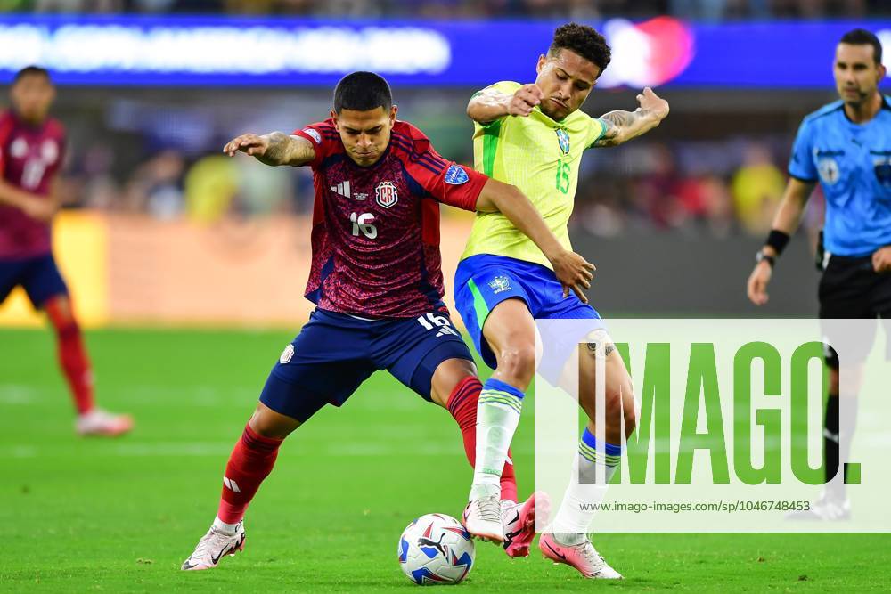 Copa America USA 2024 Brazil vs Costa Rica Alejandro Bran (L) of Costa ...