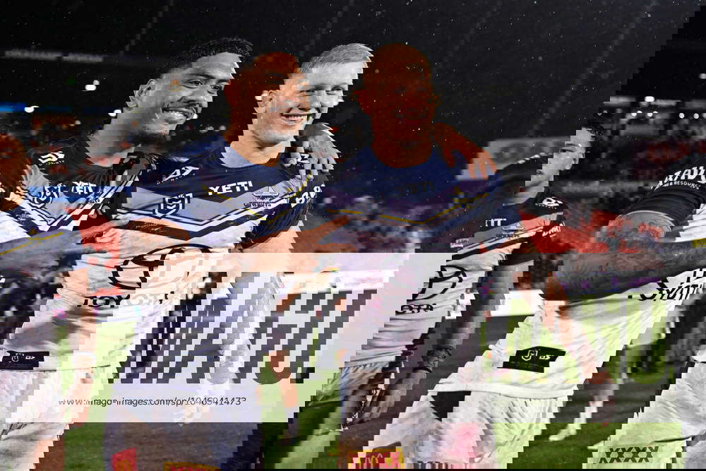 NRL PANTHERS COWBOYS, Thomas Mikaele of the Cowboys and Griffin Neame ...