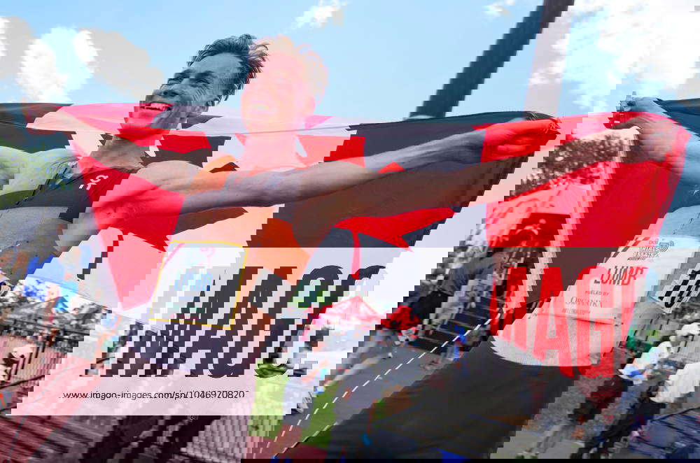 June 30, 2024, Montreal, Qc, CANADA: Kieran Lumb celebrates his win in ...