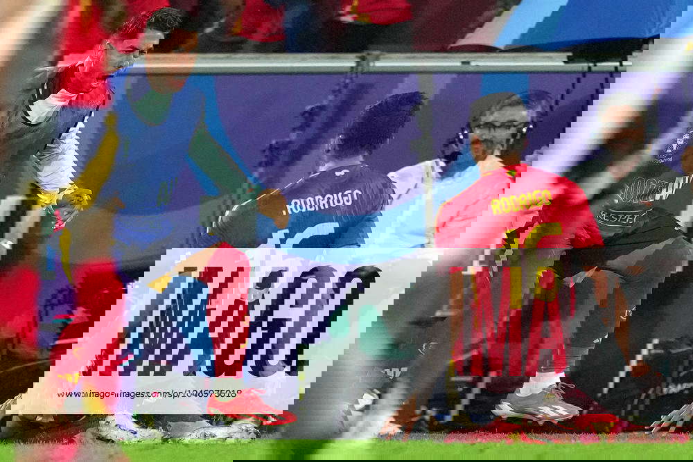 Spain s Rodri celebrates after scoring goal 1-1 during the Euro 2024 ...