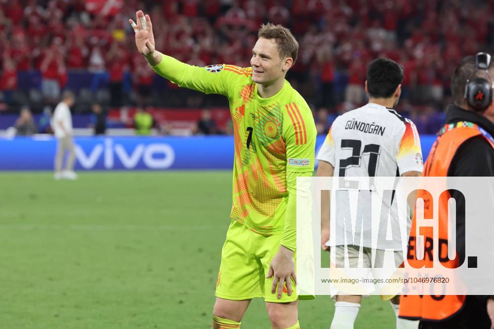 Goalkeeper Manuel Neuer Germany, No. 1 waves to the fans and family in ...