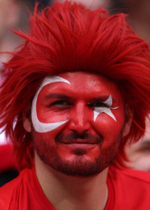 Leipzig, Germany, 2nd July 2024. A Turkey fan during the UEFA European ...