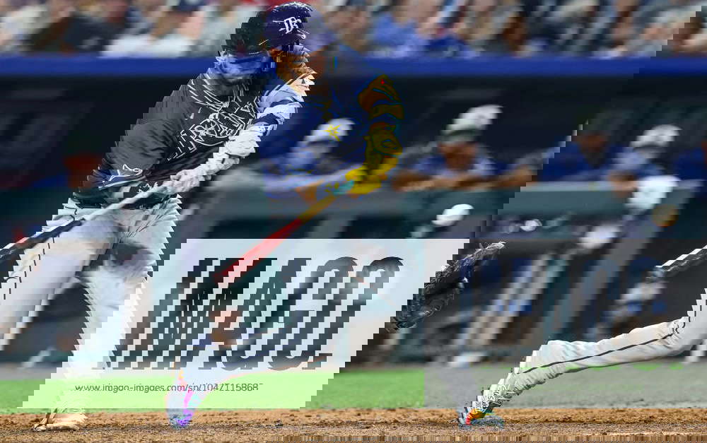 July 4, 2024: Tampa Bay Rays first baseman Isaac Paredes (17) hits an ...