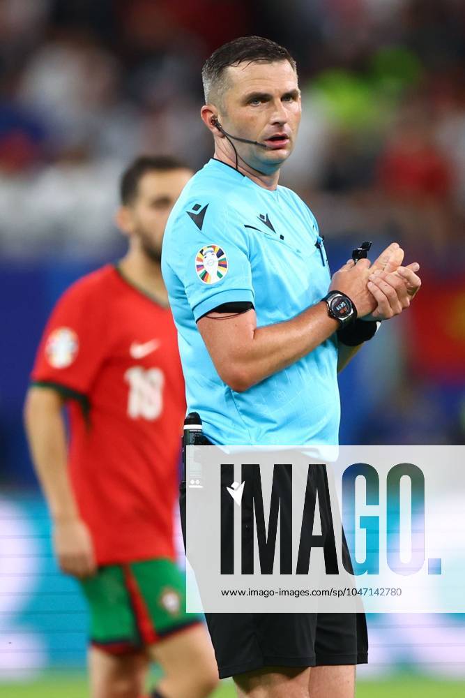 Referee Michael Oliver Portugal v France, UEFA European Championship ...