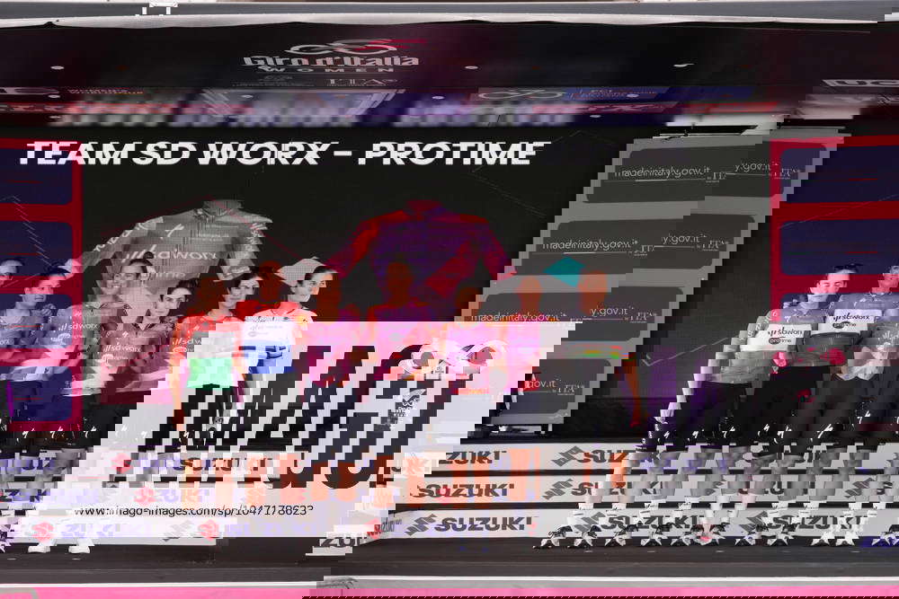 Team Sd Worx- Protime team during the presentation ahead of the Giro dItalia Women cycling race in