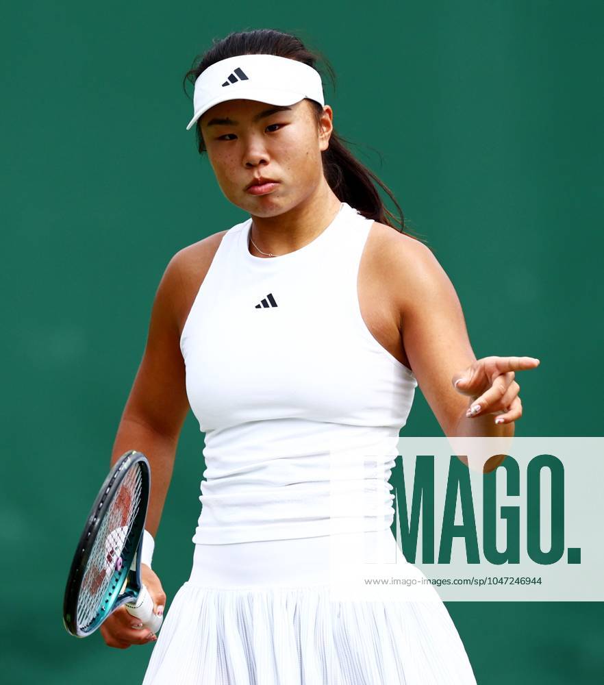 Mingge Xu of Great Britain. Wimbledon Tennis Championships, Day 8, The ...
