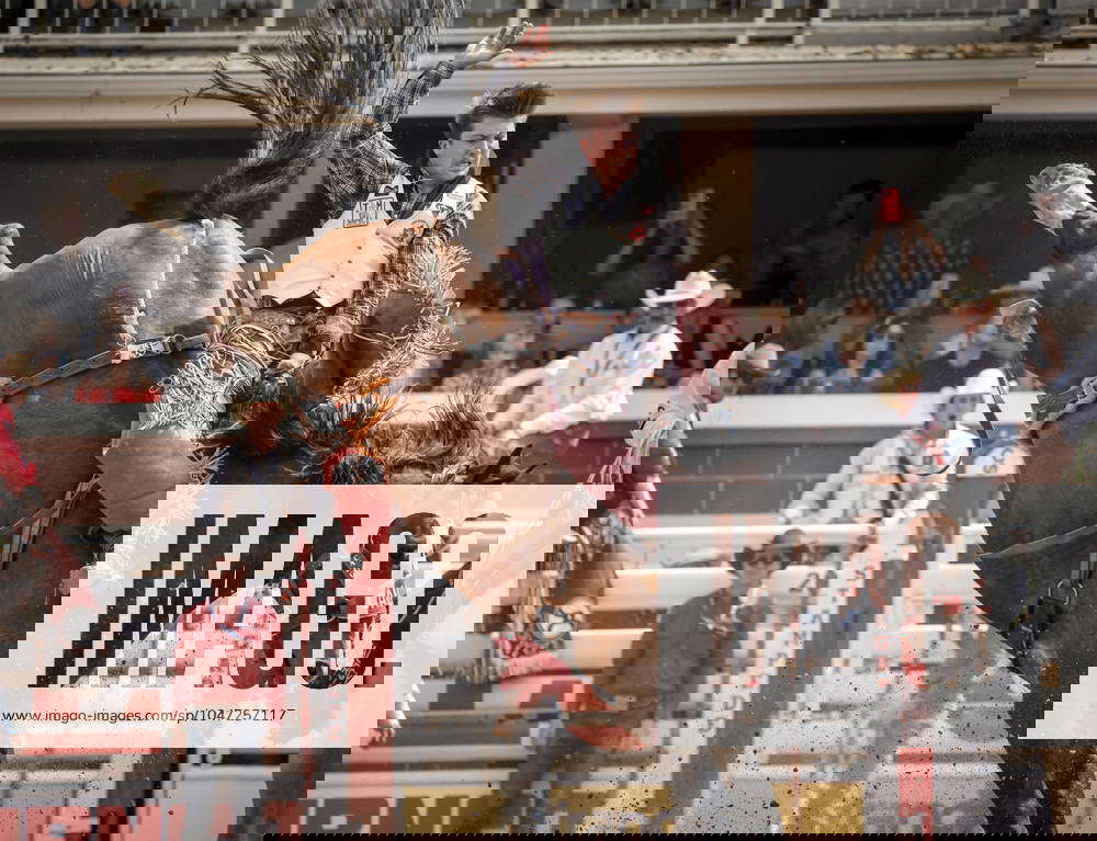 Calgary, Ab, CANADA: Weston Timberman, of Columbus, Mont., rides ...