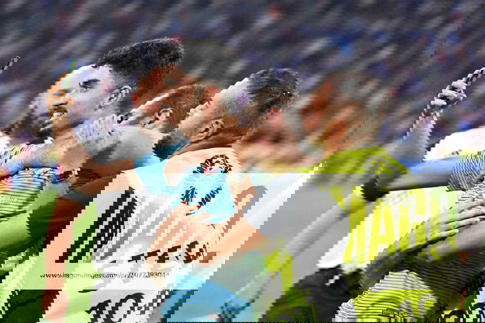 Picture shows a streaker being led away by security, 10 07 2024, Munich ...